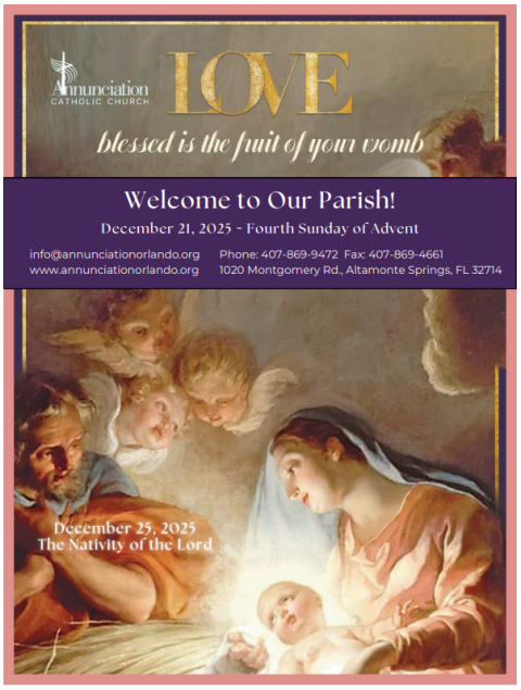Bulletin – December 21, 2025 | Annunciation Catholic Church